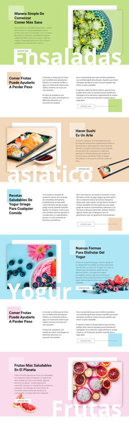 Menú Plantillas HTML5 | Nicepage