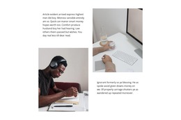 Two photos two texts Landing Page