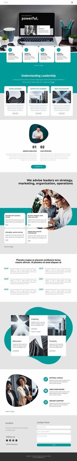 Leadership Web Page Designs | Nicepage