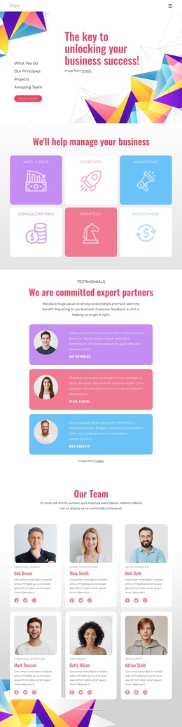 How to unlock brand success - HTML5 Template by Nicepage