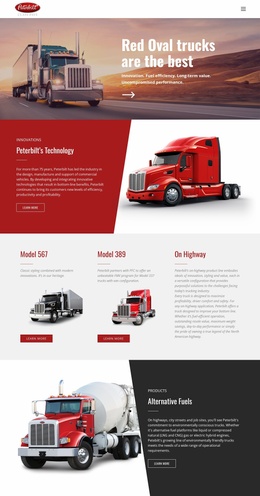 Truck Website Templates | Nicepage