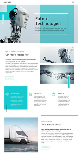 Future technology - Website Template by Nicepage