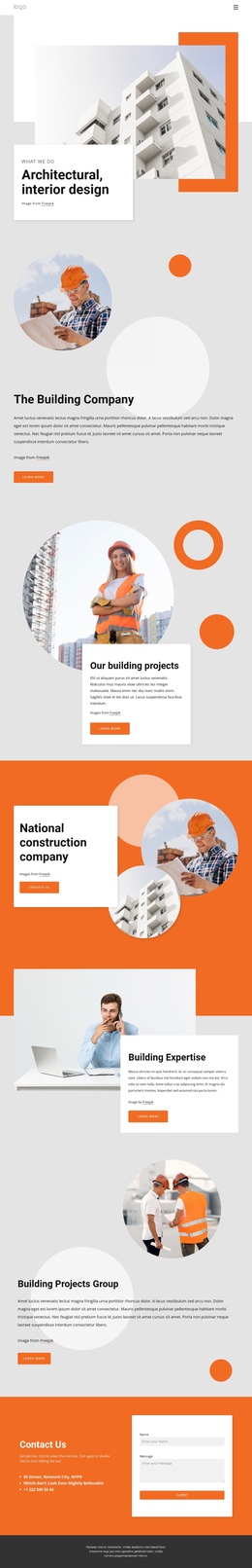 500 Architecture & Building One Page Templates