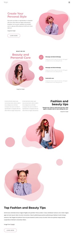 Create your pesonal style - Website Template by Nicepage