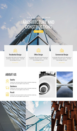 Constructive architecture - HTML Template by Nicepage