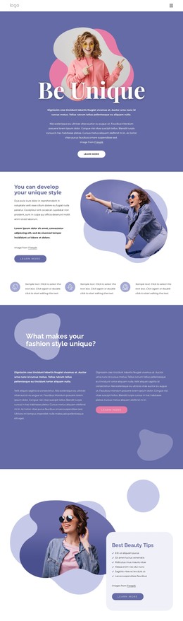 Stylish unique salon - HTML Template by Nicepage