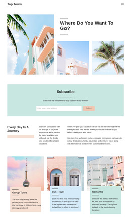 Future travel experience - Website Template by Nicepage