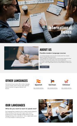 International language school - Website Template by Nicepage