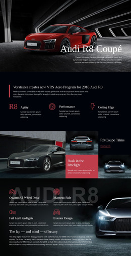 Audi aero program car - HTML Template by Nicepage