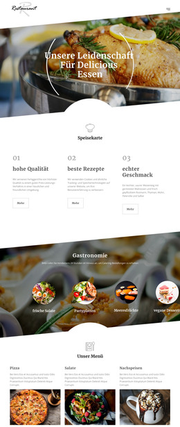Rezepte des Chefkochs – HTML-Vorlage von Nicepage