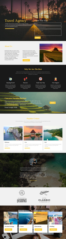 Travel Blog HTML Template
