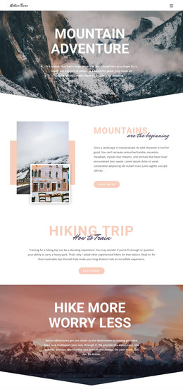 Mountain Adventure - HTML5 Template by Nicepage