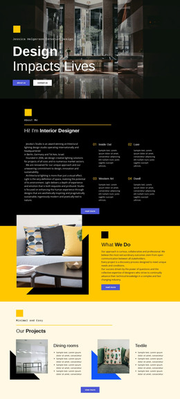 Design affects life - HTML Template by Nicepage