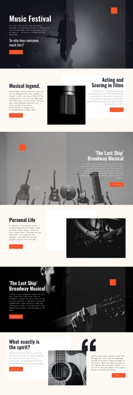 140 Music & Entertainment Html Code Examples | Nicepage