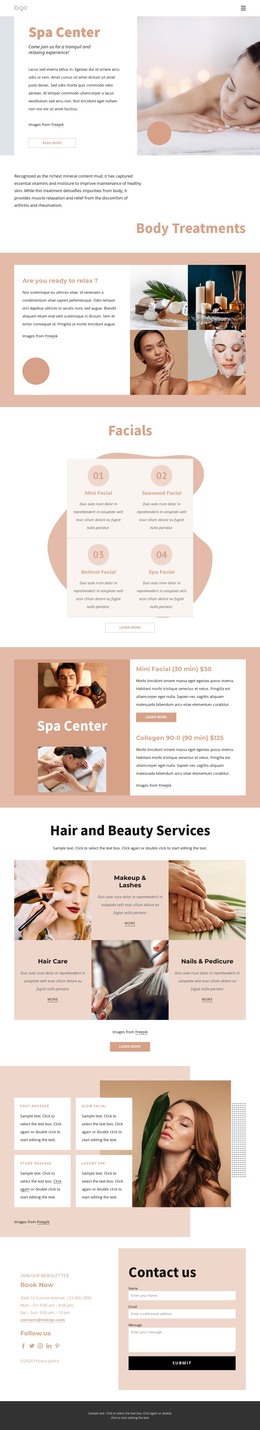 Stylish unique salon - HTML Template by Nicepage