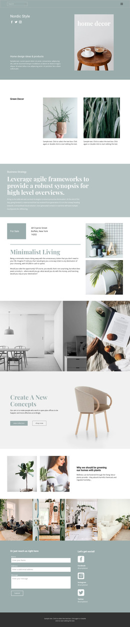 Workspaces and interior design - HTML5 Template by Nicepage