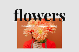 Flower arrangements - One Page Template by Nicepage