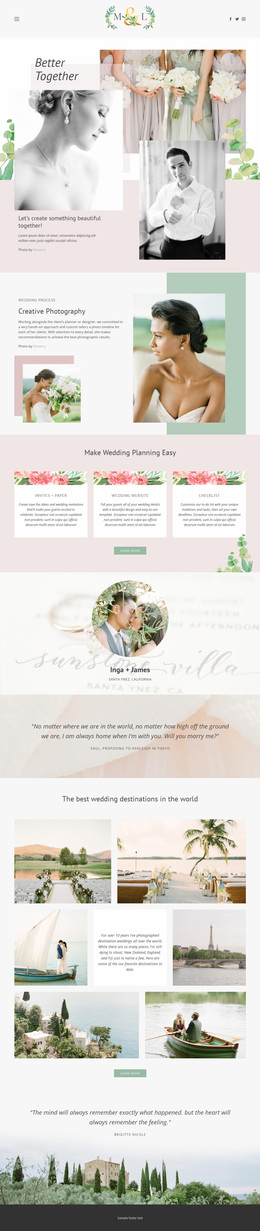 Wedding Website Designs | Nicepage