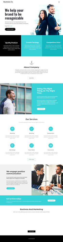 Company Templates | Nicepage