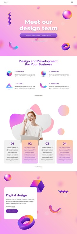 Web design and development company - HTML Template by Nicepage