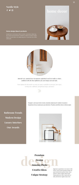 Cozy style at home - HTML Template by Nicepage