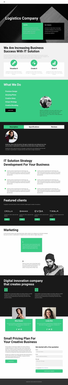Logistics Website Mockups | Nicepage