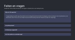 Feiten en vragen - WordPress-thema door Nicepage