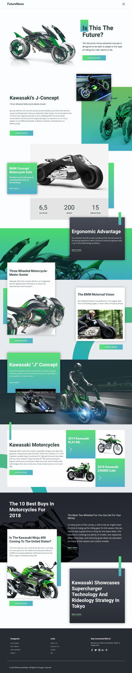 Motorcycle Website Templates | Nicepage
