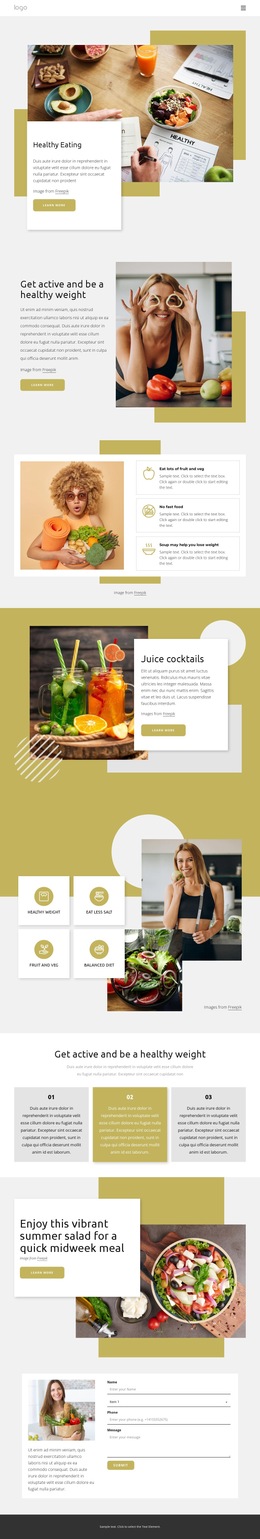 Smoothie Recipes - HTML5 Template by Nicepage
