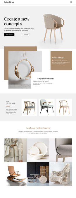 Modern living interior - Html Code Example by Nicepage