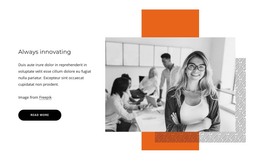 Always innovating - One Page Template by Nicepage
