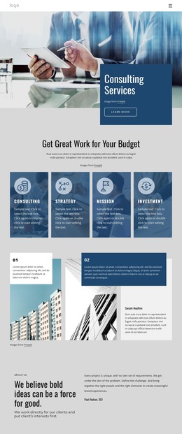 Professional consulting service firm - Template by Nicepage