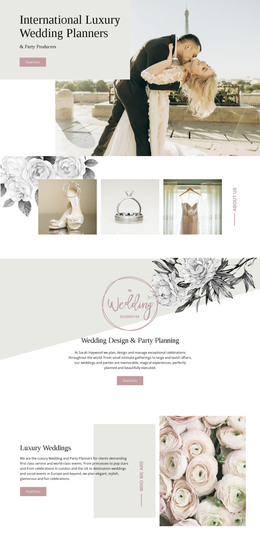 Planners of luxury wedding - HTML Template by Nicepage