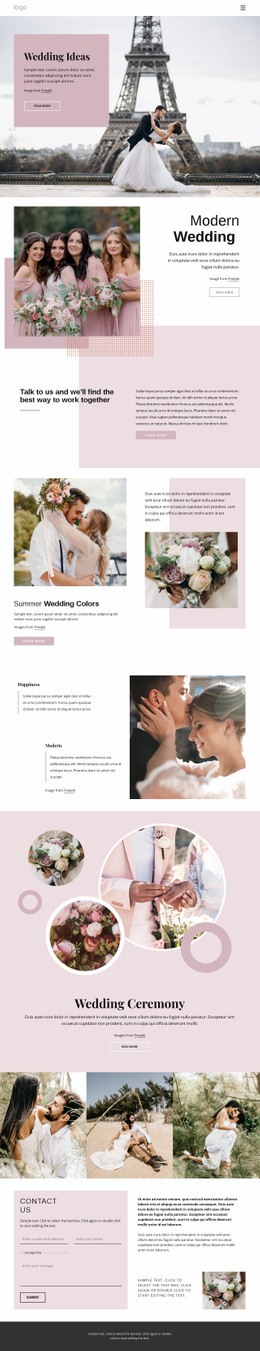 100 Wedding Html Code Examples | Nicepage
