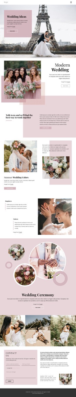 100 Wedding Web Page Designs | Nicepage