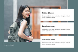 Online classes - Template by Nicepage