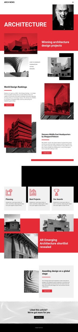 Architecture, urban design, master planning - Html Code Example by Nicepage