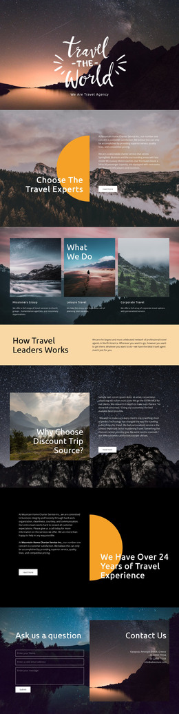 Mountain hiking travel - HTML Template by Nicepage