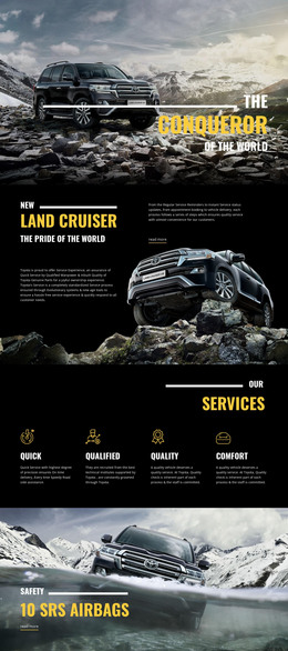 Land Cruiser conqueror car - HTML Template by Nicepage