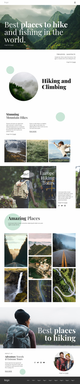 Mountain advanture travel - Website Template by Nicepage