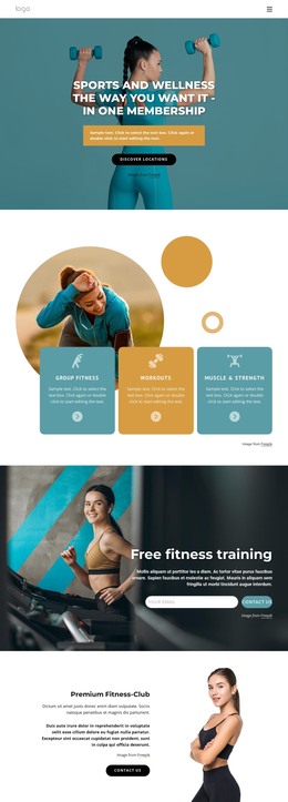 Workout anywhere with one membership - Website Template by Nicepage