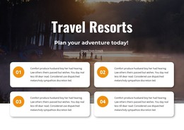 Travel resorts - HTML Template by Nicepage