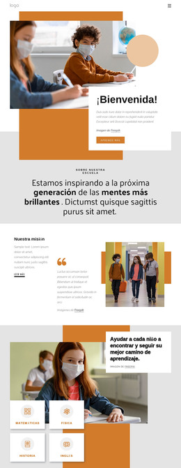 Escuela primaria Creador de sitios web HTML