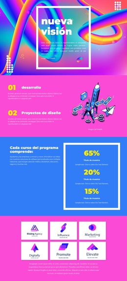 plantilla multicolor - Plantilla HTML por Nicepage