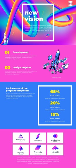 Multicolored Template Website Template By Nicepage