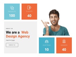 Block with counters - Web Page Design by Nicepage