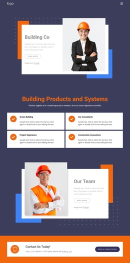 Global building company - Website Template by Nicepage