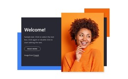 Welcome block with shapes - Website Template by Nicepage