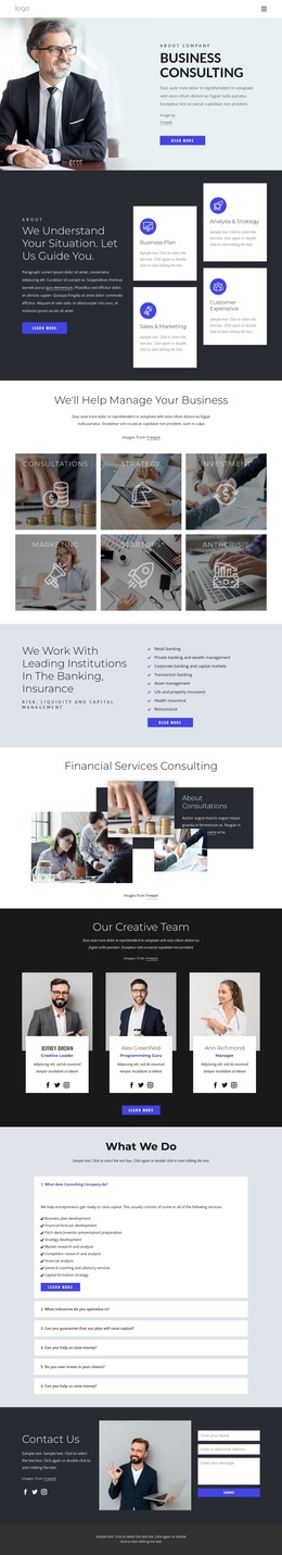 Financial projections and forecasting - HTML5 Template by Nicepage