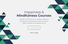 Happiness and mindfulness courses - Website Template by Nicepage